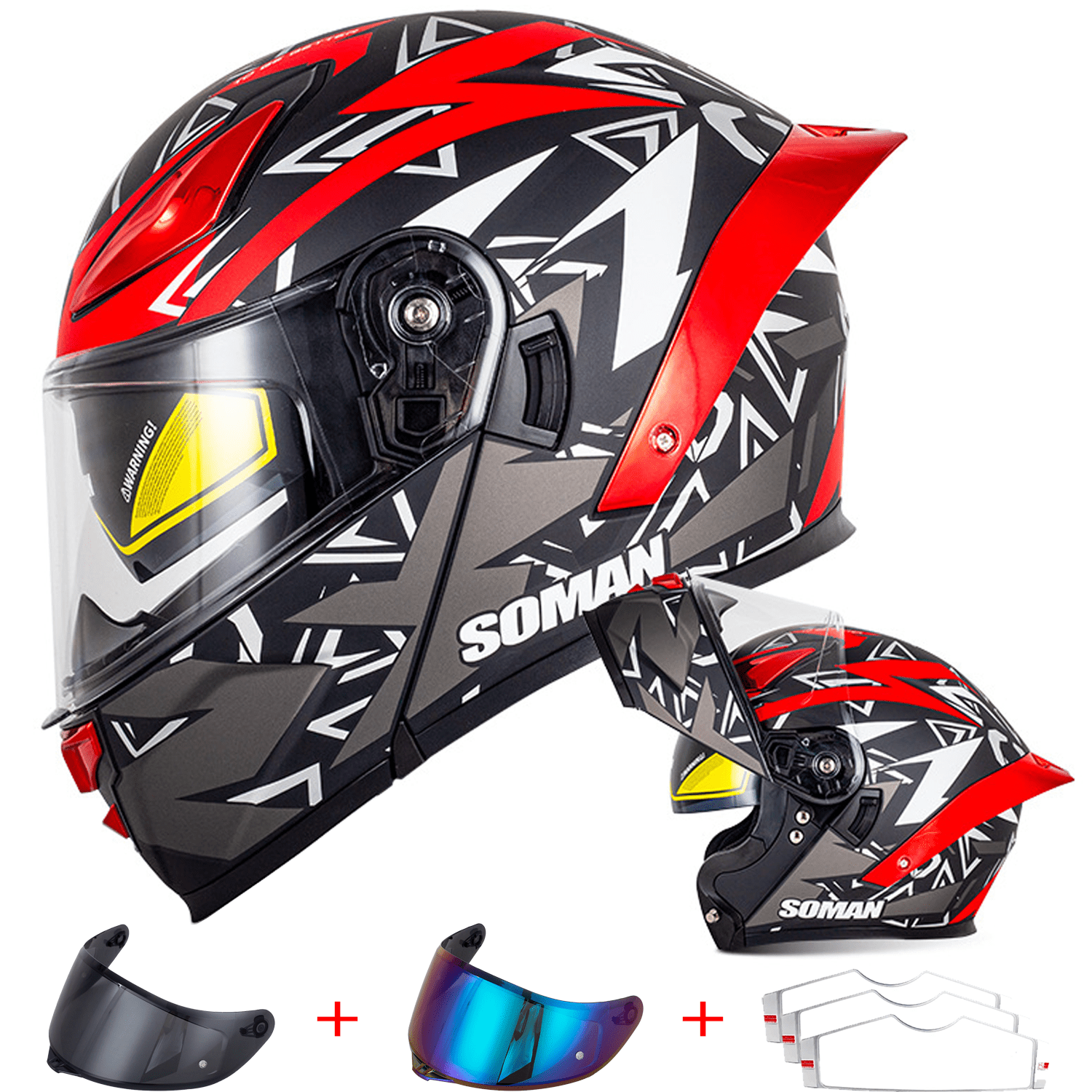 Motorcycle Uncover The Helmet,Bluetooth Modular Motorcycle Helmets,Dot ...