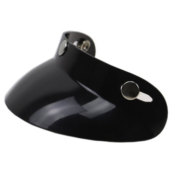 Motorcycle Universal Black 3-Snap Motorcycle Helmet Peak Lens Open Face ...