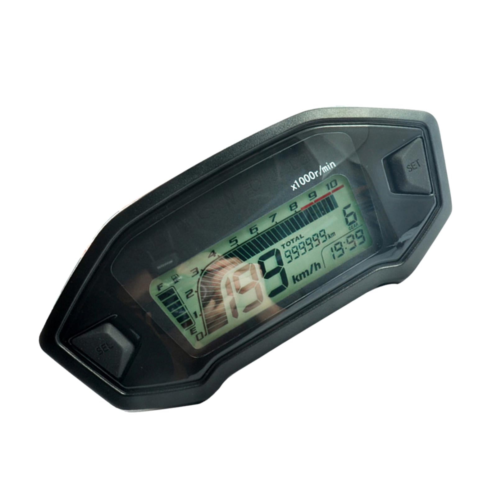 Motorcycle Universal LCD Digital Tachometer Gauge 150mm - Walmart.com