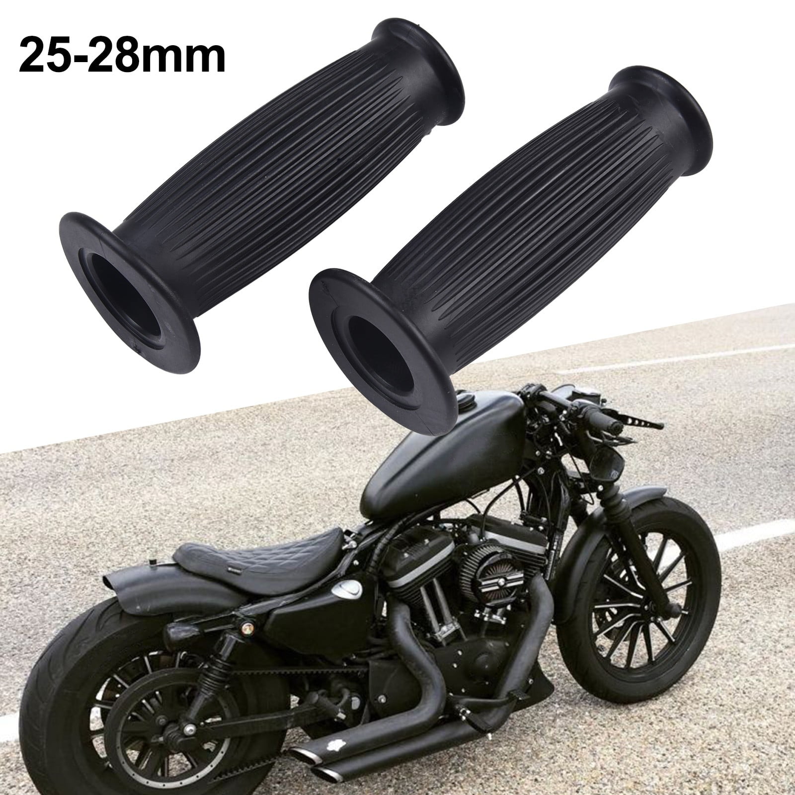 Motorcycle Universality Rubber Handlebar Grips Hand Grip Bar End ...