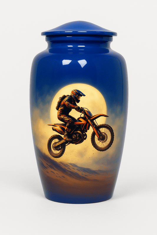 Motorcycle Urn - Motorcycle Rider Cremation Urn for Ashes - Highway to ...