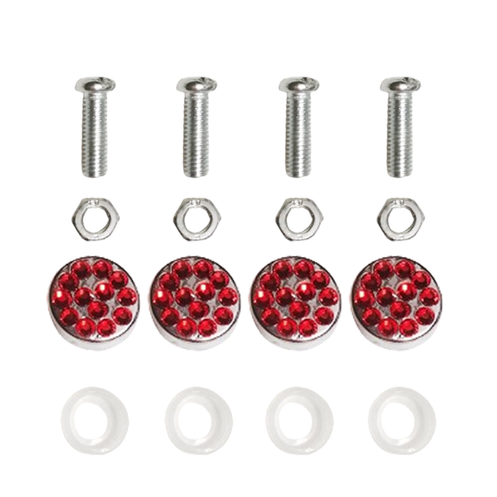 Motorcycle Vehicle's Exterior License Frame Hardware Fixing Screw Caps ...