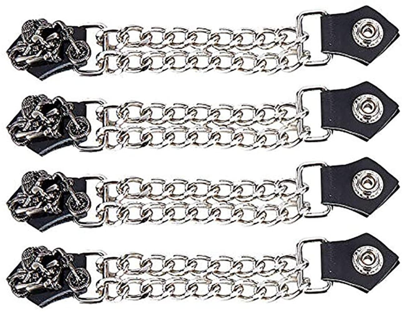 Motorcycle Vest Extender 4 Pack, Biker Chain, Angel Graphic, for Men ...