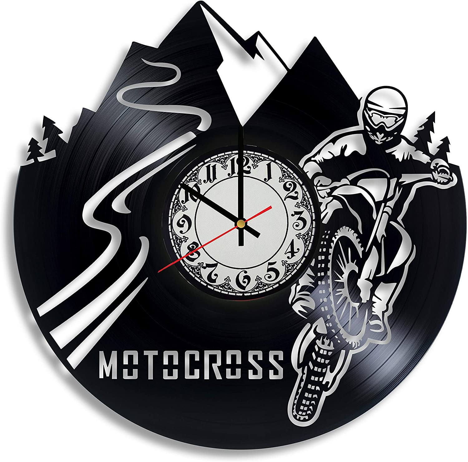 Motorcycle Vinyl Wall Clock, Motorcycle Nursery Decor, Motocross Gift ...