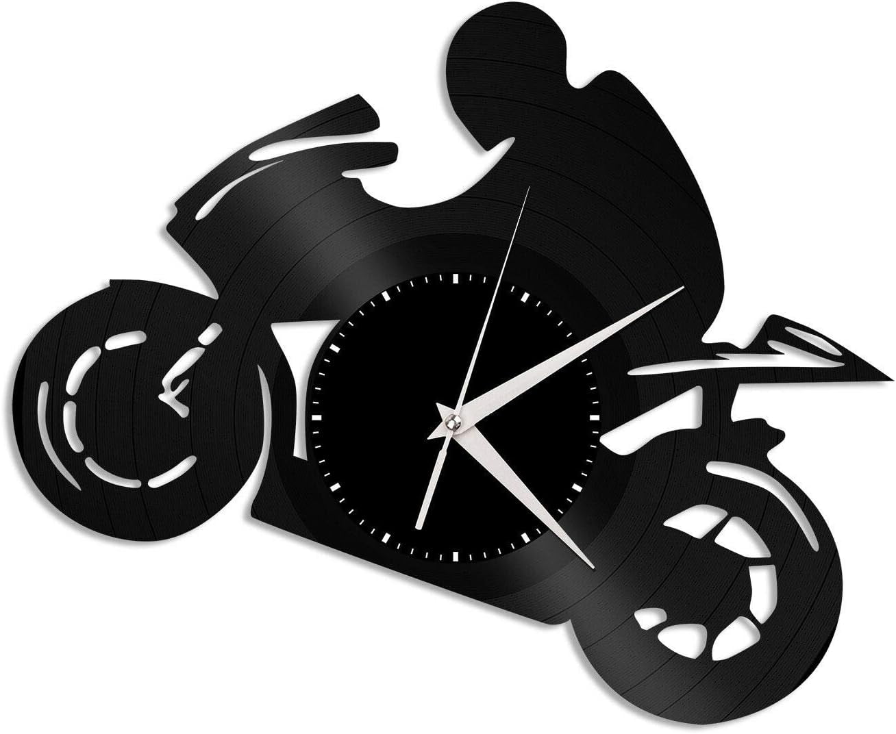 Motorcycle Vinyl Wall Clock,Vinyl Record Clock Wall Art Unique Room ...