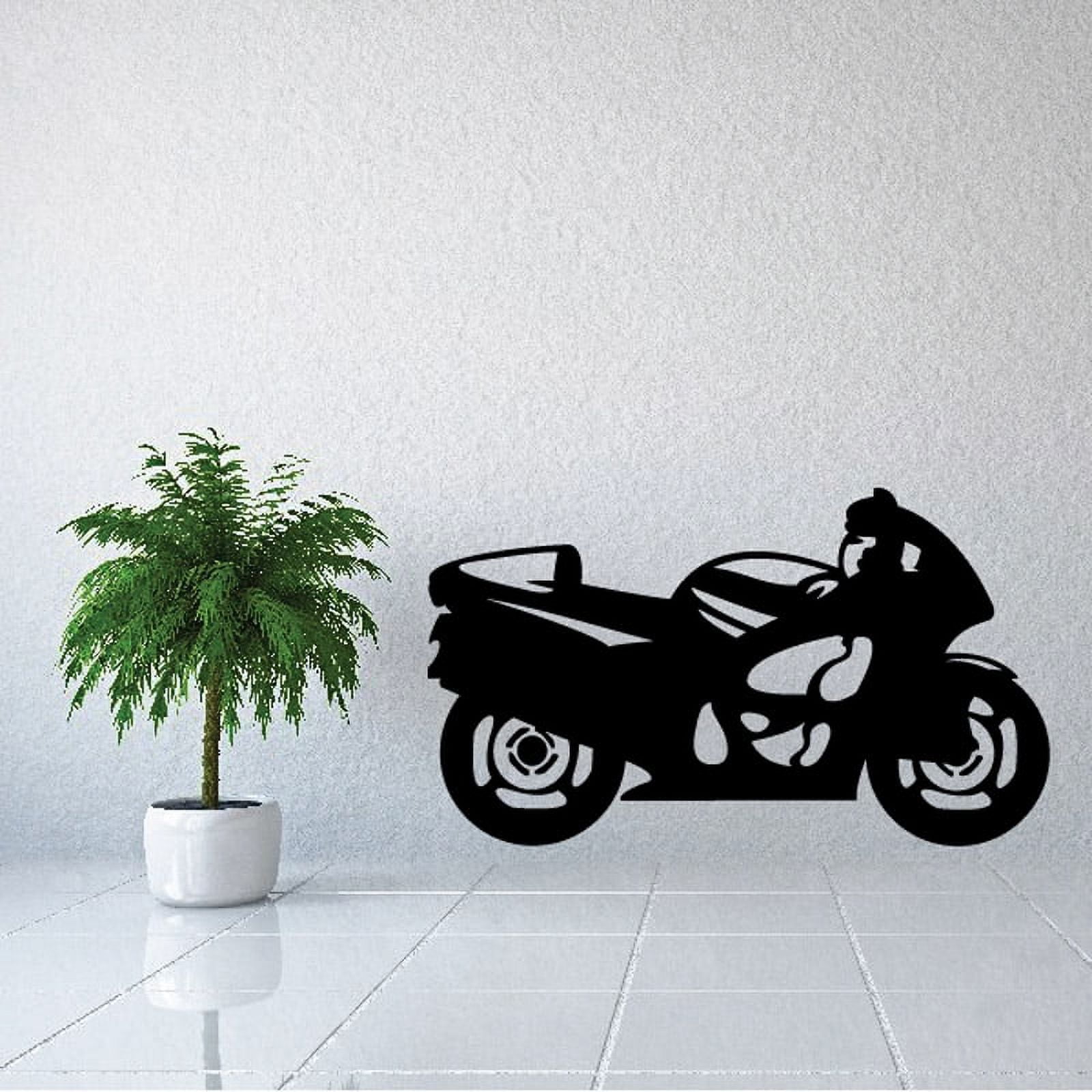 Motorcycle Wall Decal - Vinyl Decal - Car Decal - CD41 - 36 Inches ...