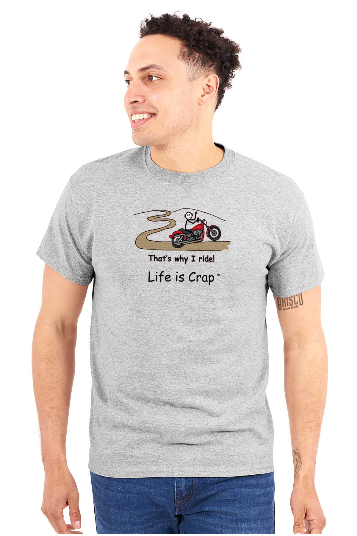 Motorcycle Why I Ride Speeding Biker Men's Graphic T Shirt Tees Brisco ...