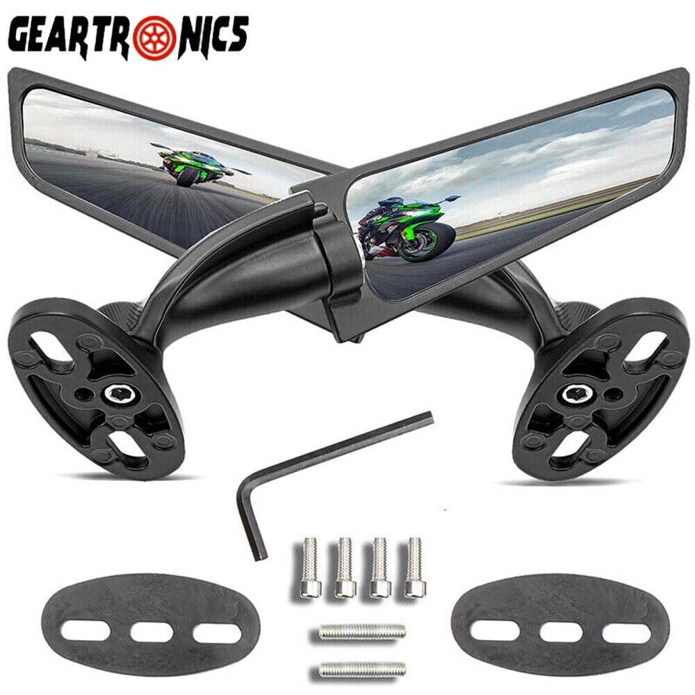 Motorcycle Wind Swivel Stealth Wing Rear View Side Mirror Fits For ...