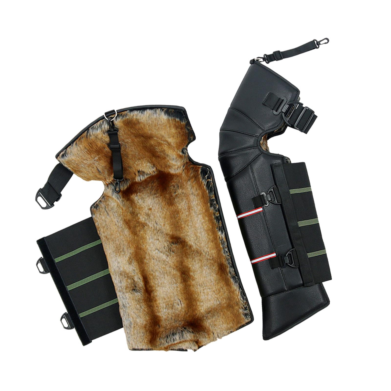 Motorcycle Windproof Leg Guards Knee Brace PU Leather Reflective Strips ...