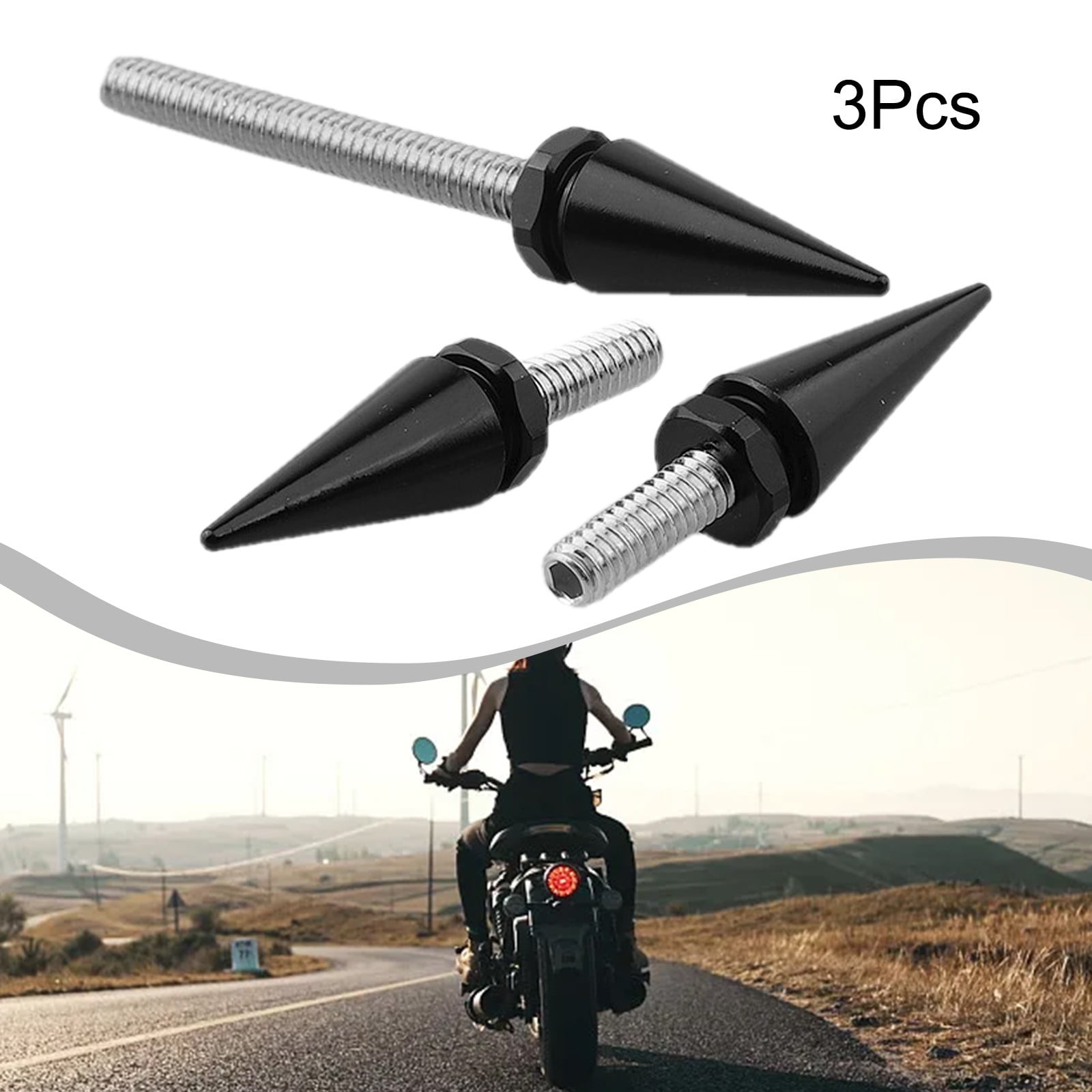 Motorcycle Windshield CNC Spike Bolts Front Fender Frame Fairing Screw ...