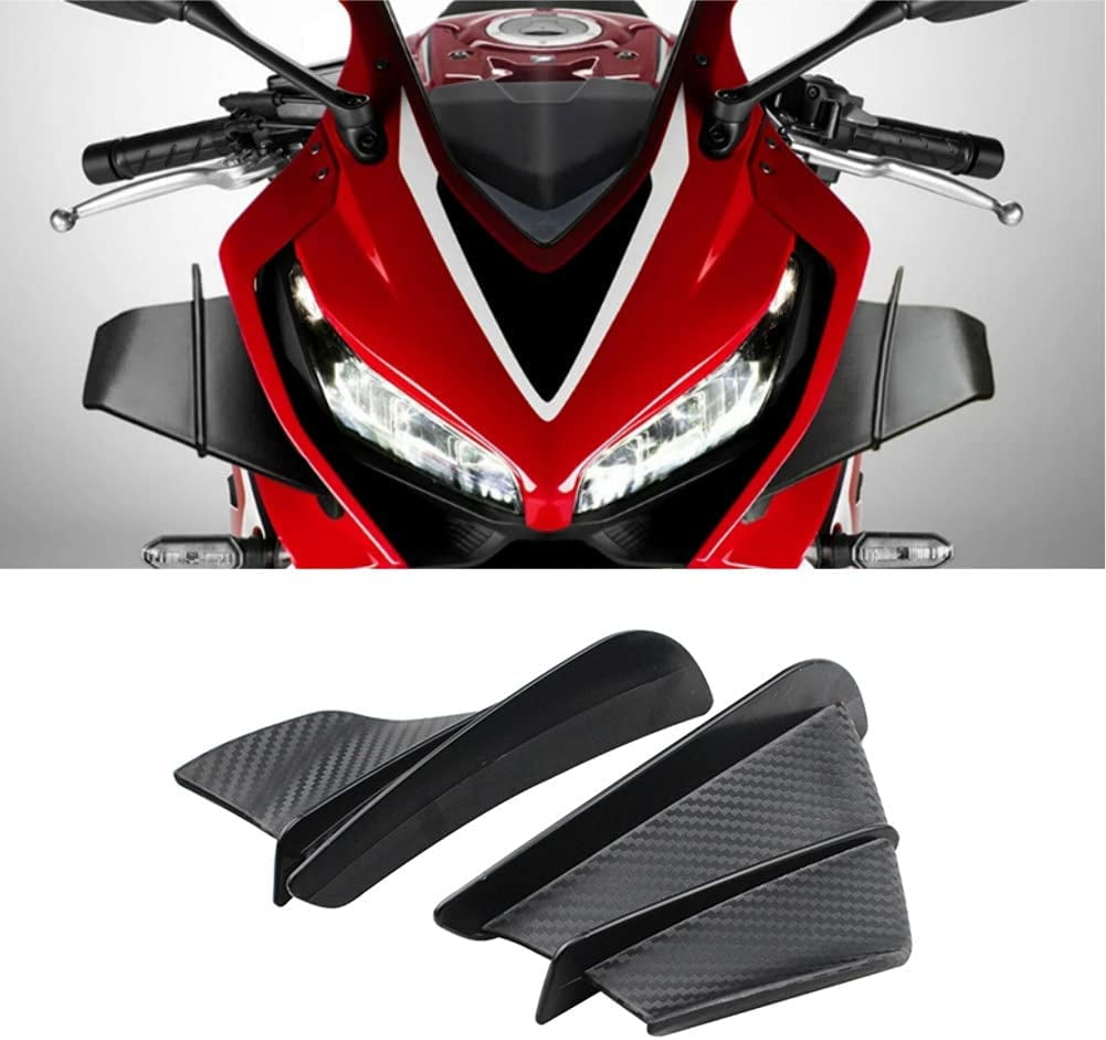 Motorcycle Winglet Carbon ABS Fiber Fairing Motorcycle Wing Aerodynamic ...