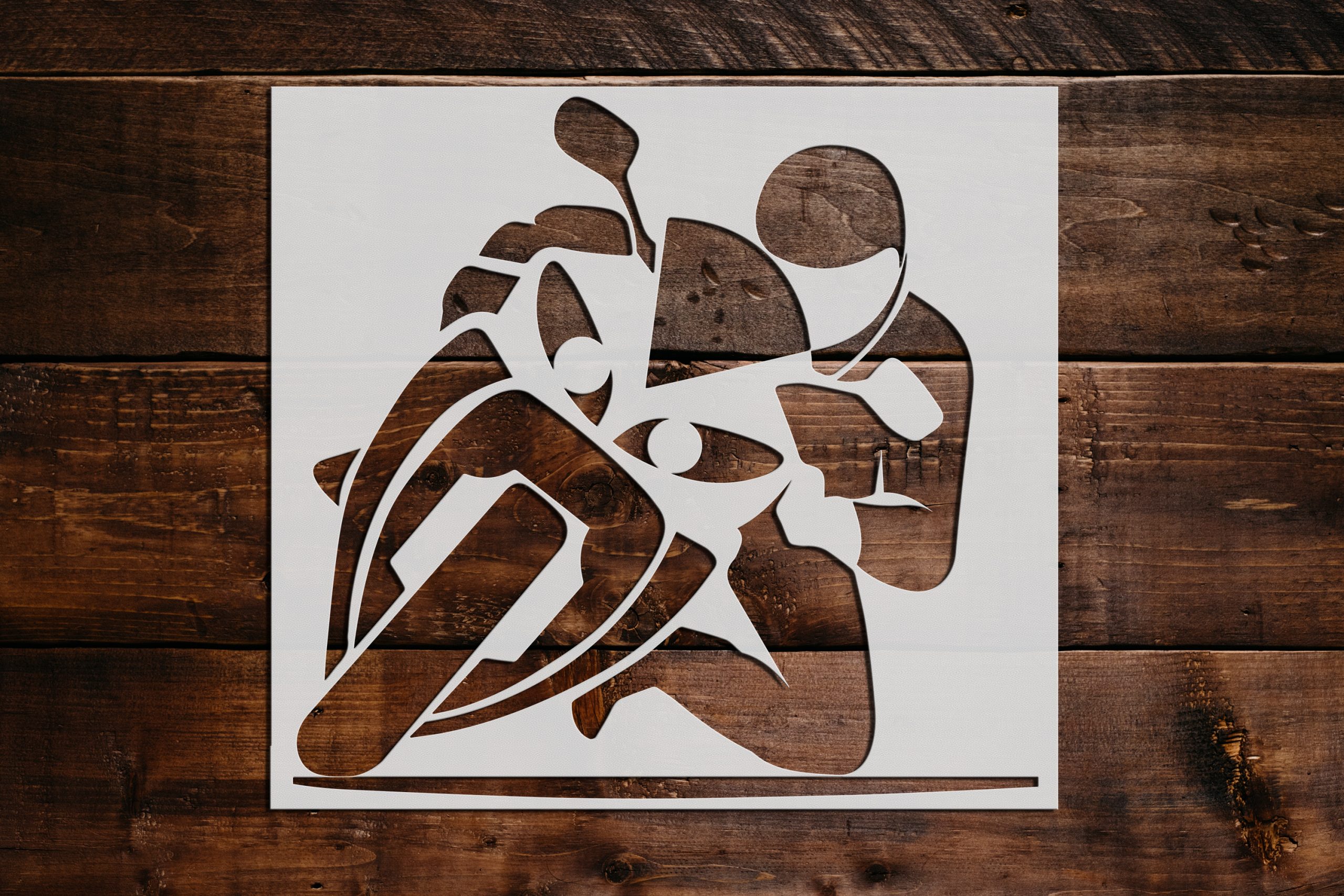 Motorcycle and Rider Stencil - Art and Wall Stencil (8"x8") - Walmart.com