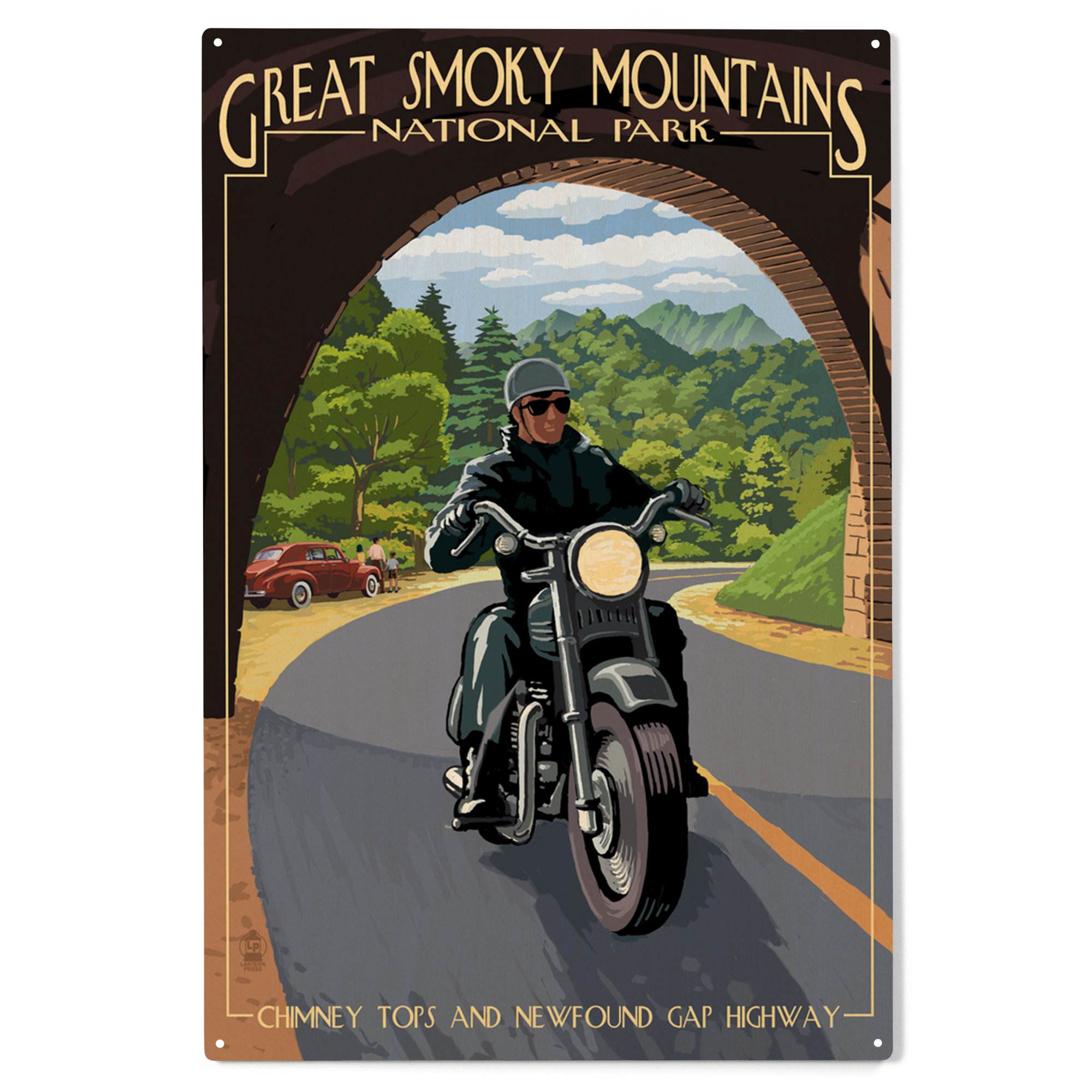 Motorcycle and Tunnel, Great Smoky Mountains National Park, TN Birch ...