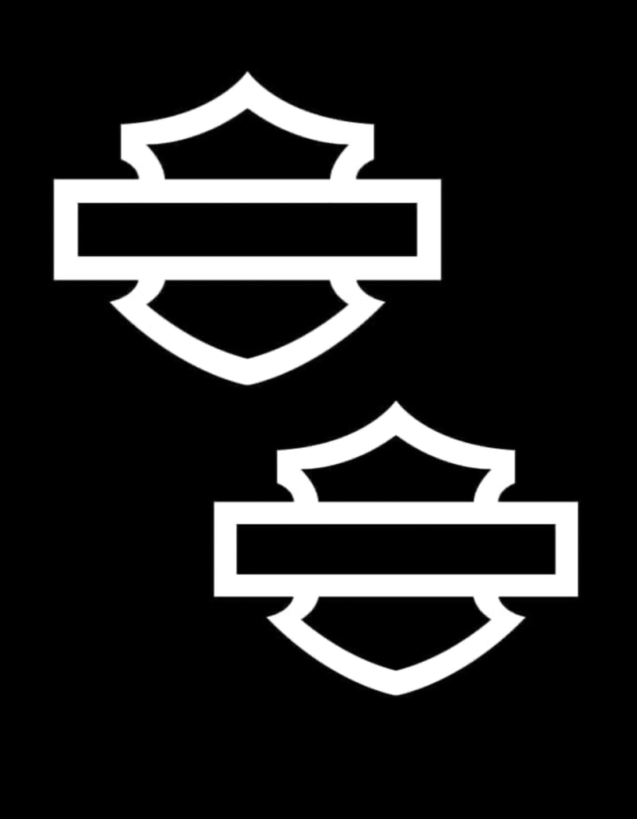 Motorcycle bar and Shield Design Vinyl Decal #2 Pieces Moto HD Club 5 ...