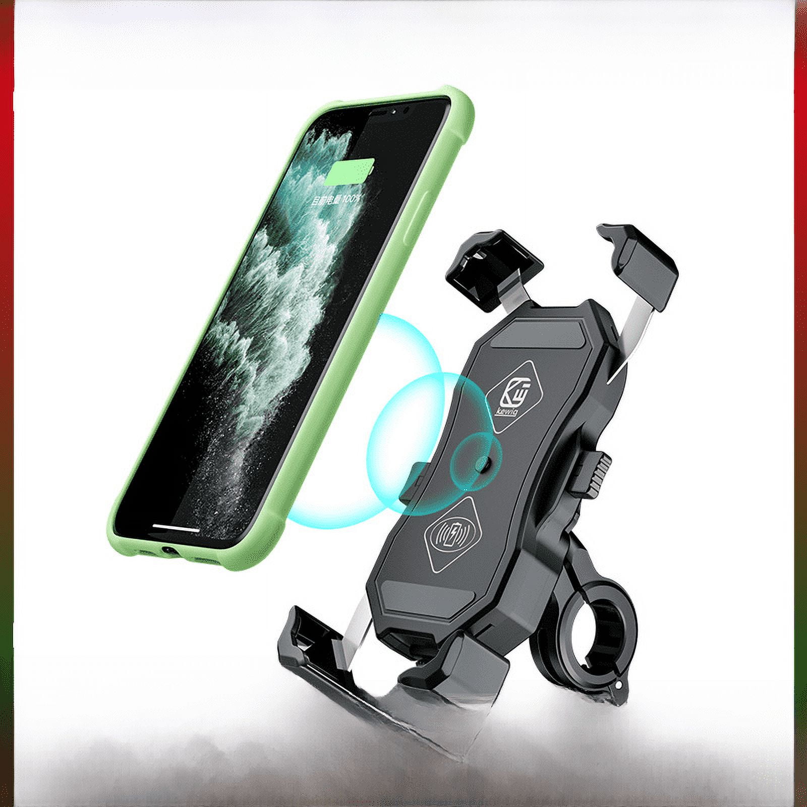 Motorcycle bicycle mobile phone holder one piece lock firm stainless ...