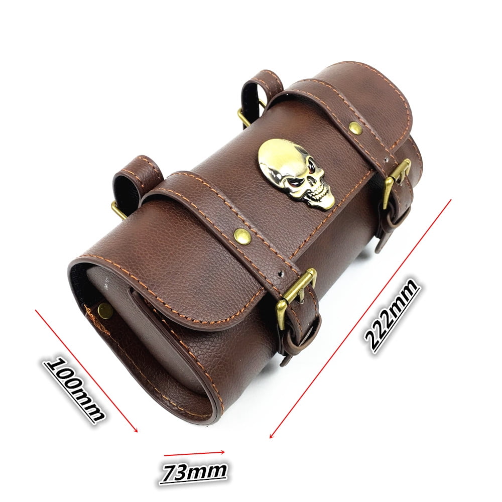 Motorcycle fork bag motorcycle handlebar tool pouch pu leather ...