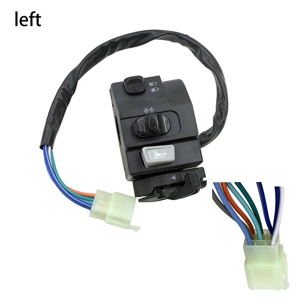 Motorcycle handlebar switch controls turn signal beam electric start ...