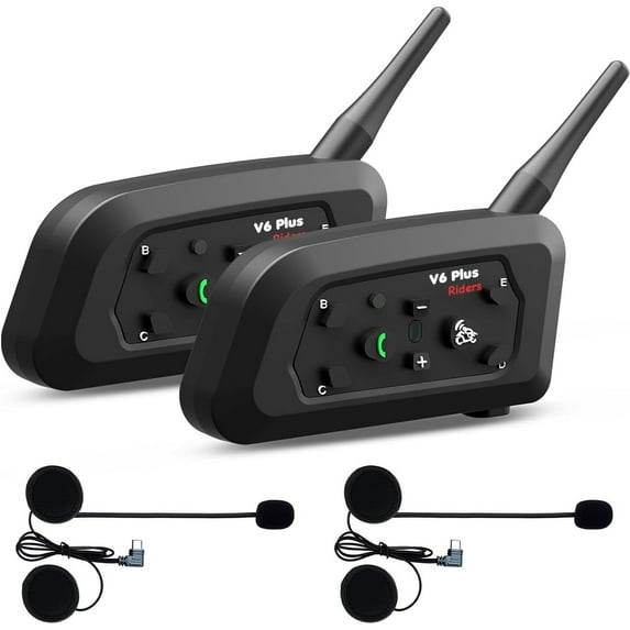 Motorcycle helmet Bluetooth intercom, two-way 1500M intercom ...