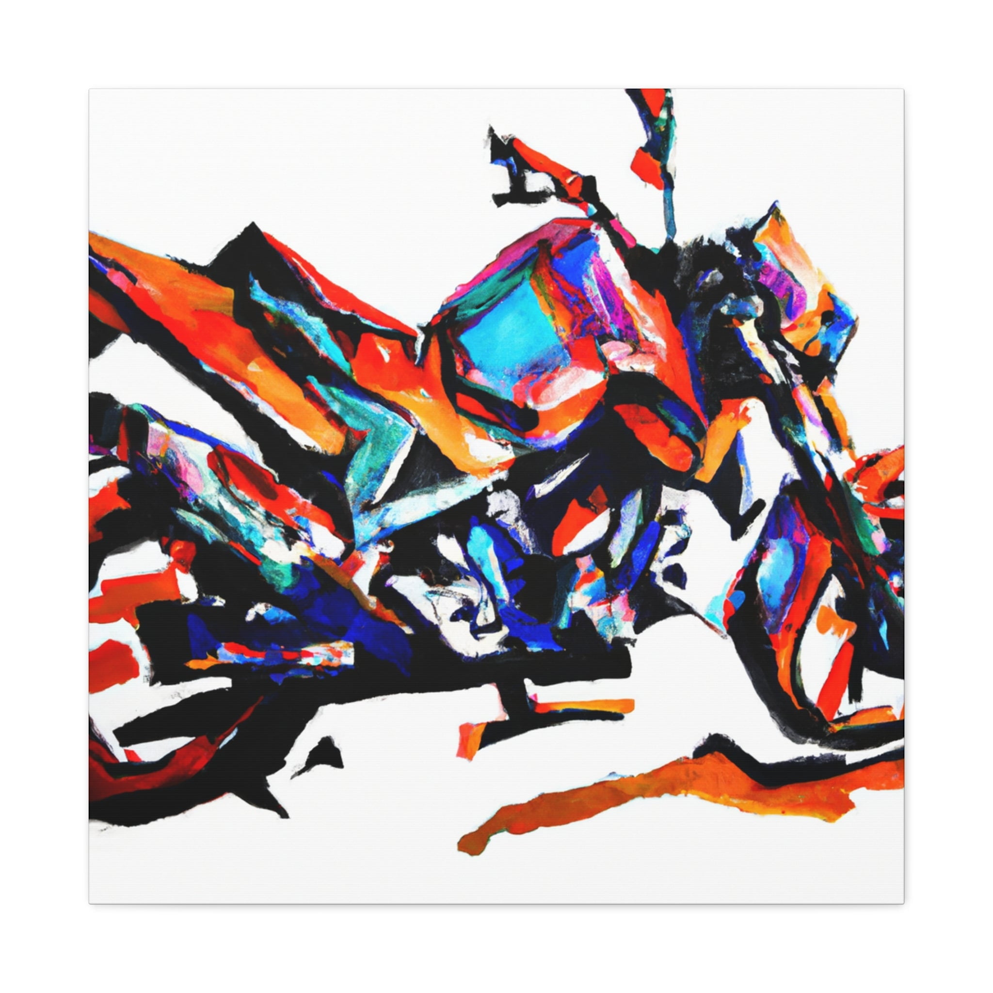 Motorcycle in Motion - Canvas - Walmart.com