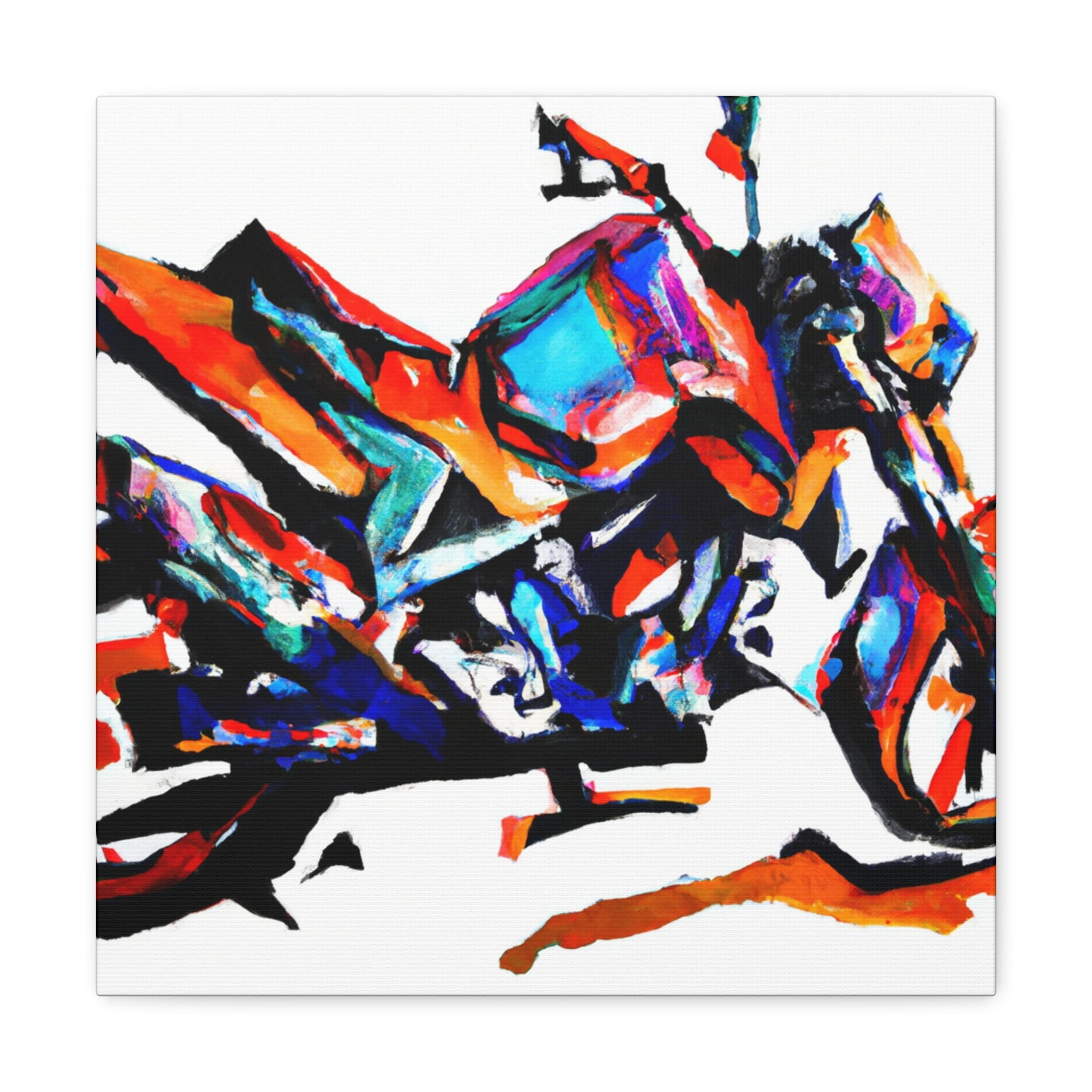 Motorcycle in Motion - Canvas - Walmart.com