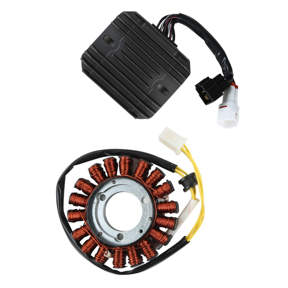 Motorcycle magneto stator coil and Voltage Regulator Rectifier with ...