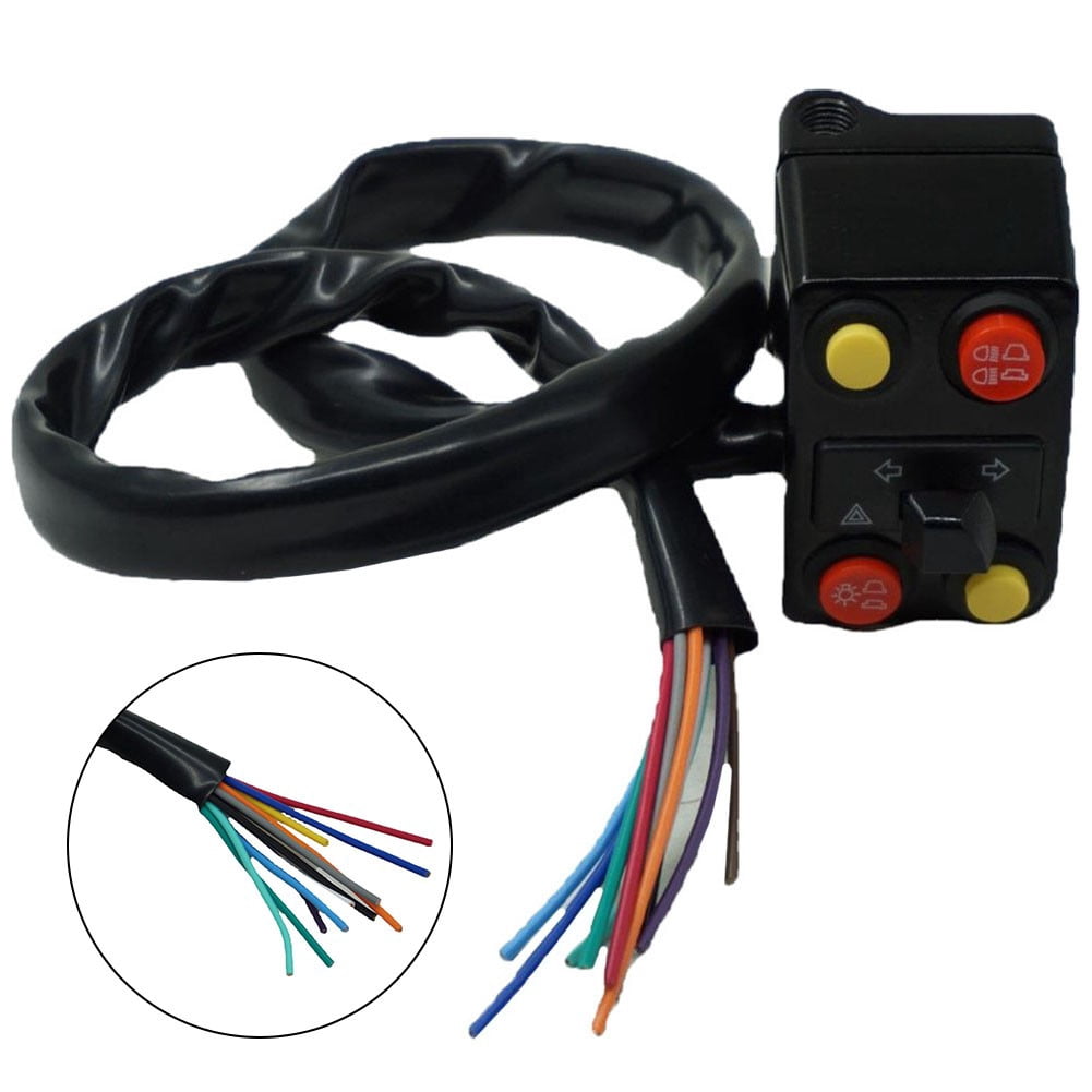 Motorcycle multi-function headlight turn signal For horn switch ...