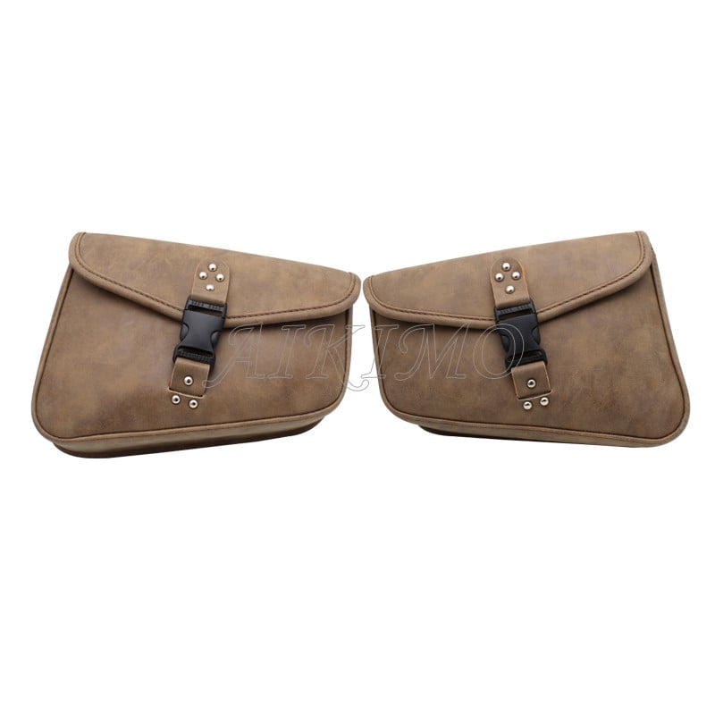 Motorcycle pu swingarm bag side saddlebag for harley sportster honda ...