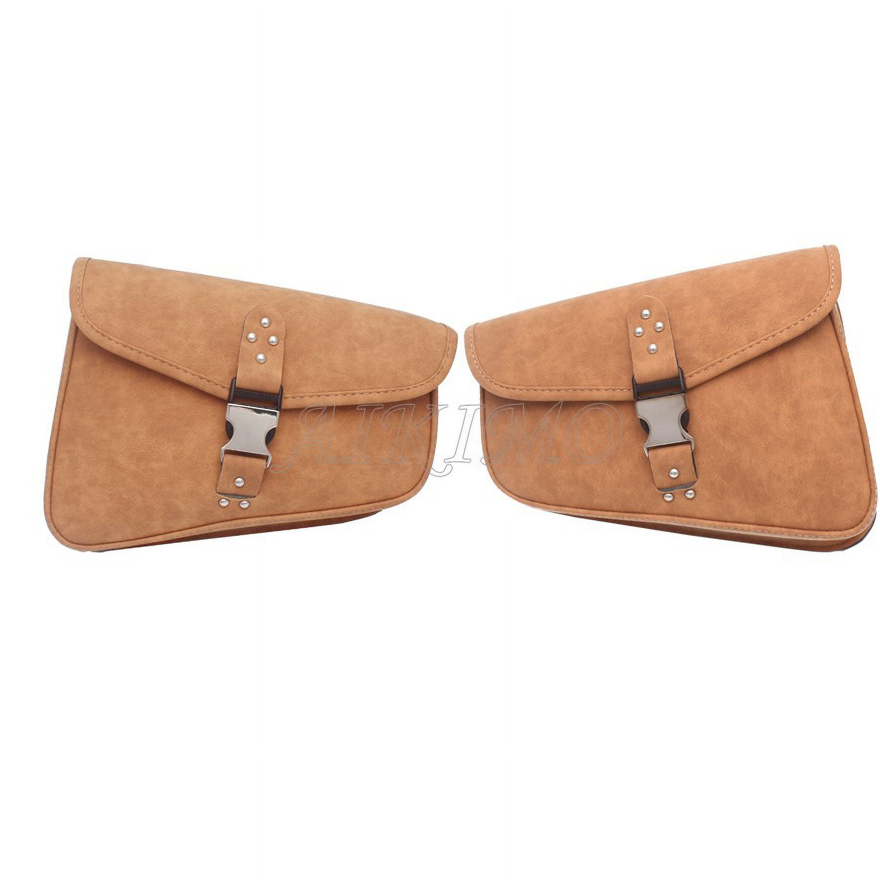 Motorcycle pu swingarm bag side saddlebag for harley sportster honda ...