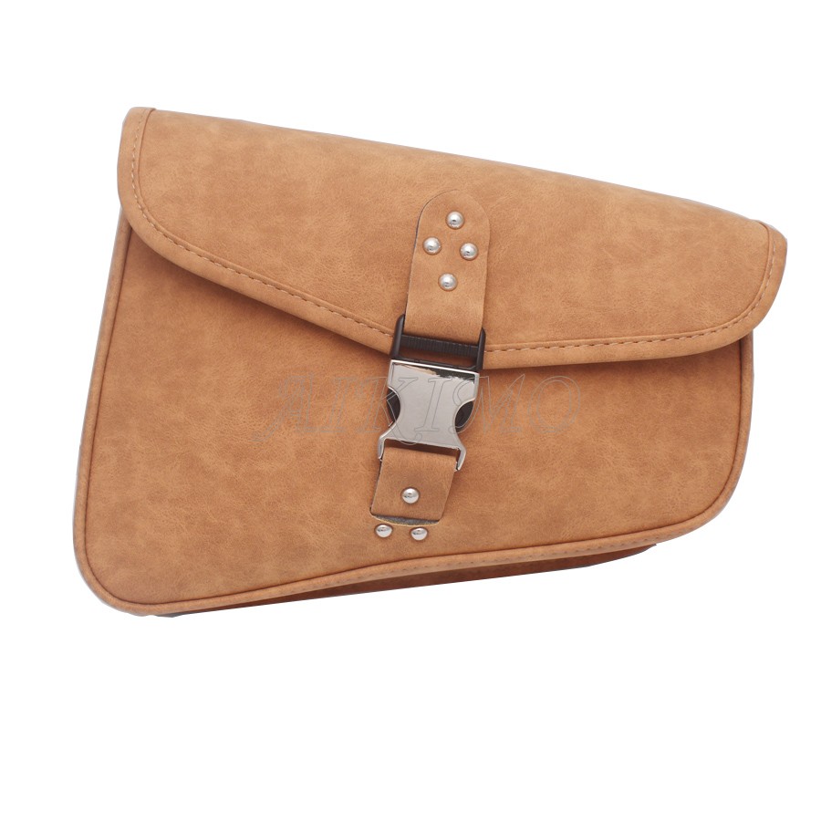 Motorcycle pu swingarm bag side saddlebag for harley sportster honda ...
