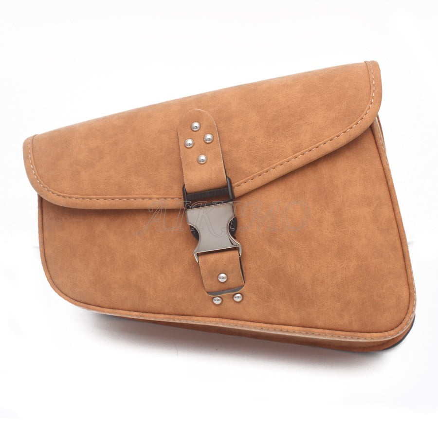 Motorcycle pu swingarm bag side saddlebag for harley sportster honda ...