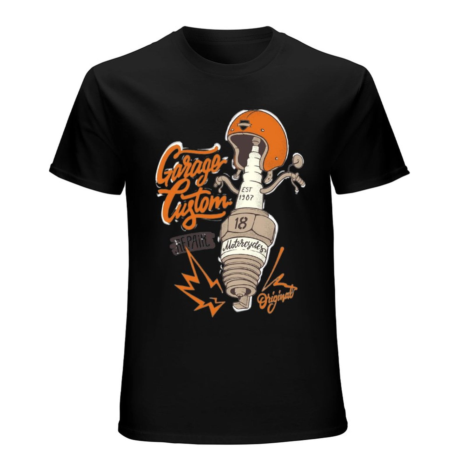 Motorcycle spark plug in vintage style Men's Retro Tee Retro Biker ...