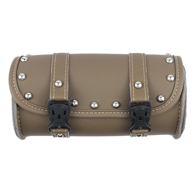 Motorcycle storage bag saddlebags tool leather travel pouch front ...