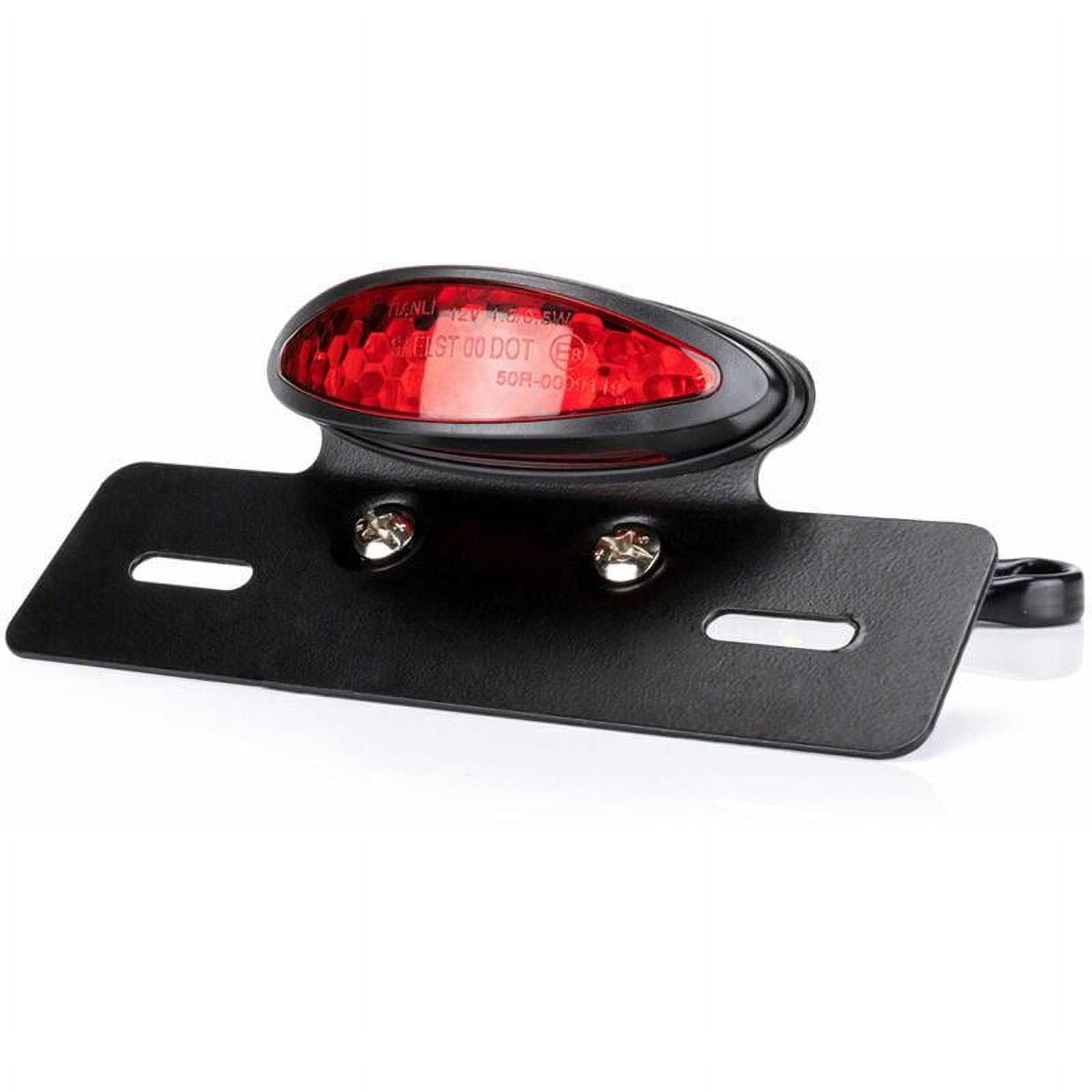 Motorcycle tail light Brake light License plate light Red and White Red ...