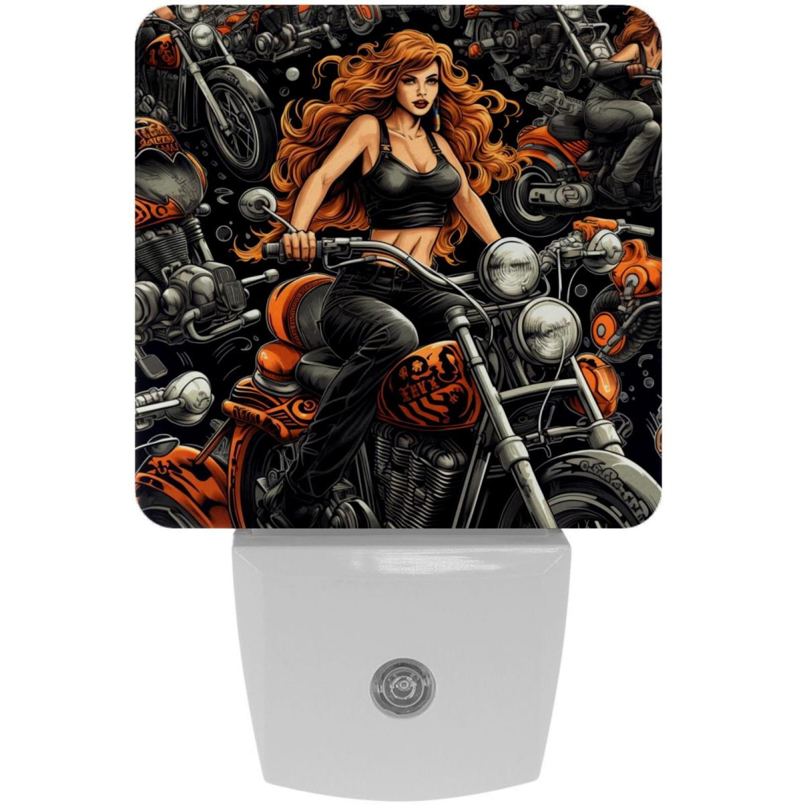 Motorcycle theme Enhance Your Space with LED Square Night Lights - Versatile & Stylish ...