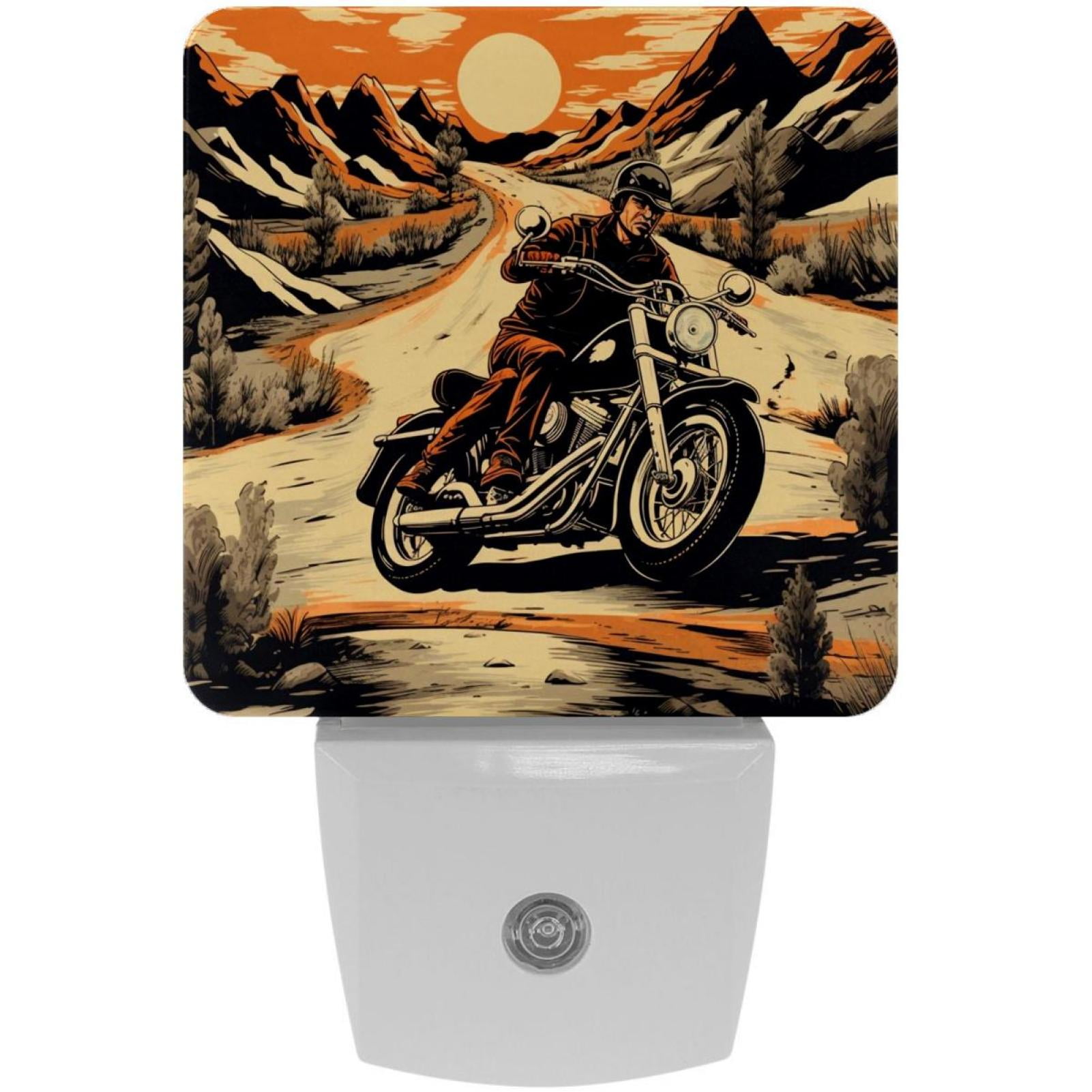 Motorcycle theme LED Square Night Lights - Energy Efficient & Elegant ...