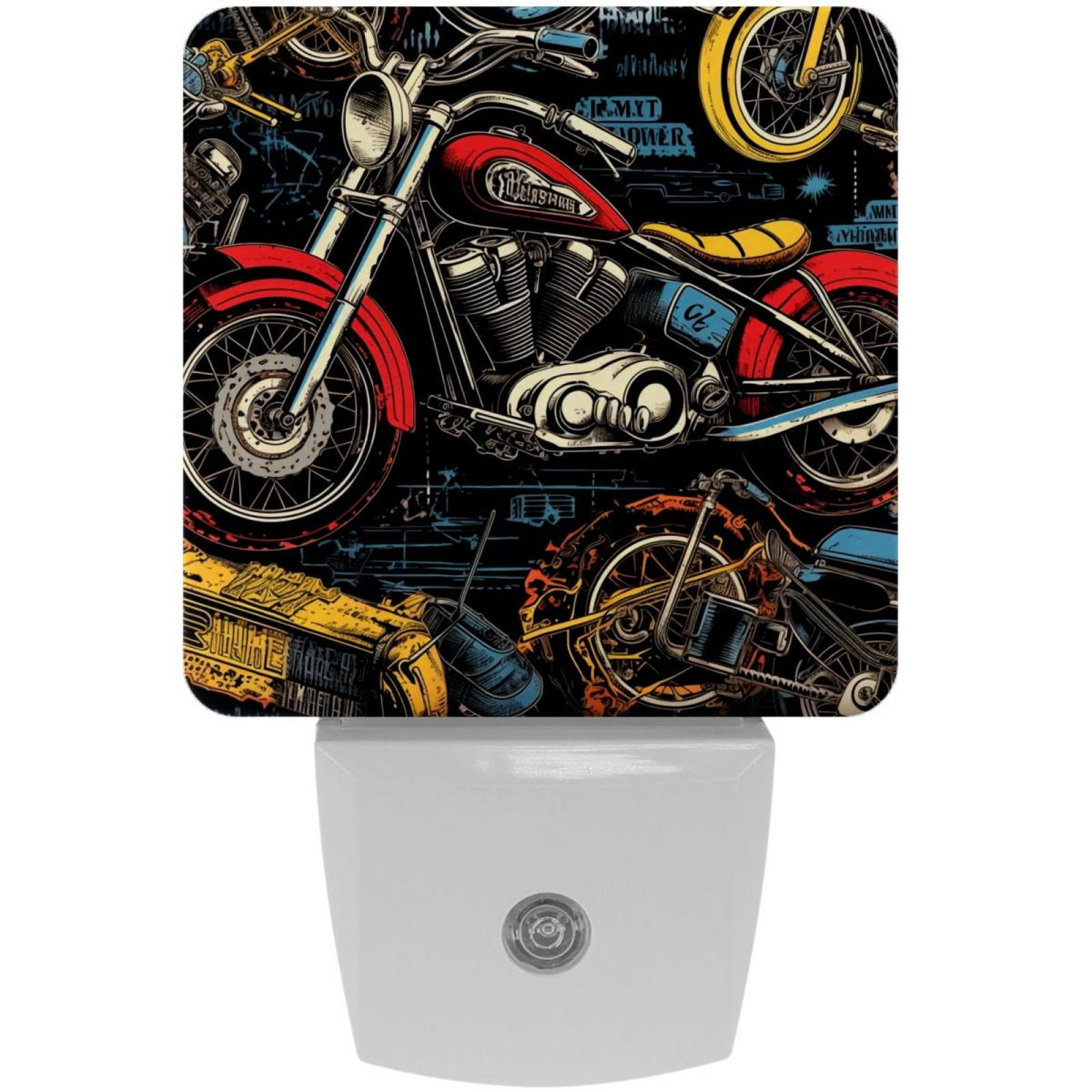 Motorcycle theme LED Square Night Lights - Energy Efficient and Stylish ...