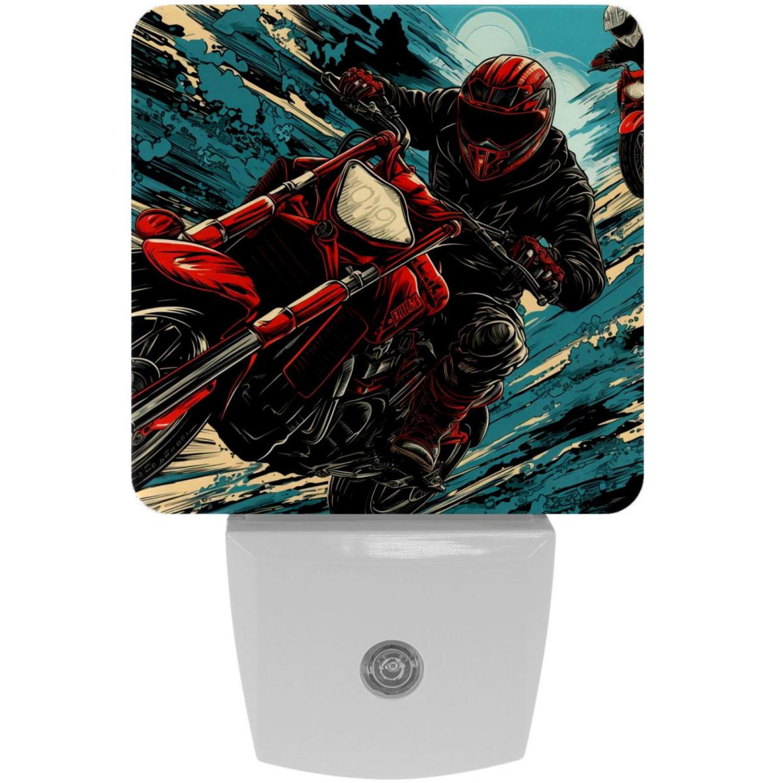 Motorcycle theme LED Square Night Lights - Small and Bright ...