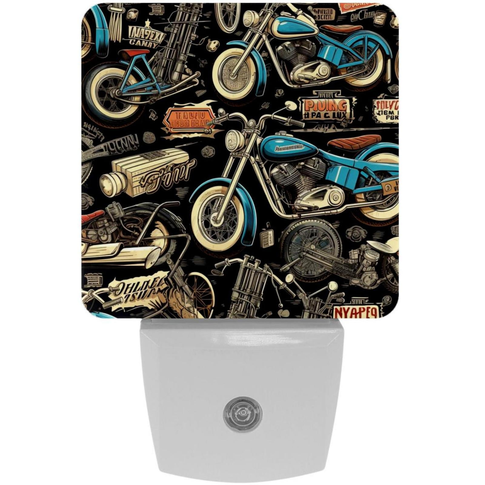 Motorcycle theme LED Square Night Lights - Stylish and Energy-Efficient ...