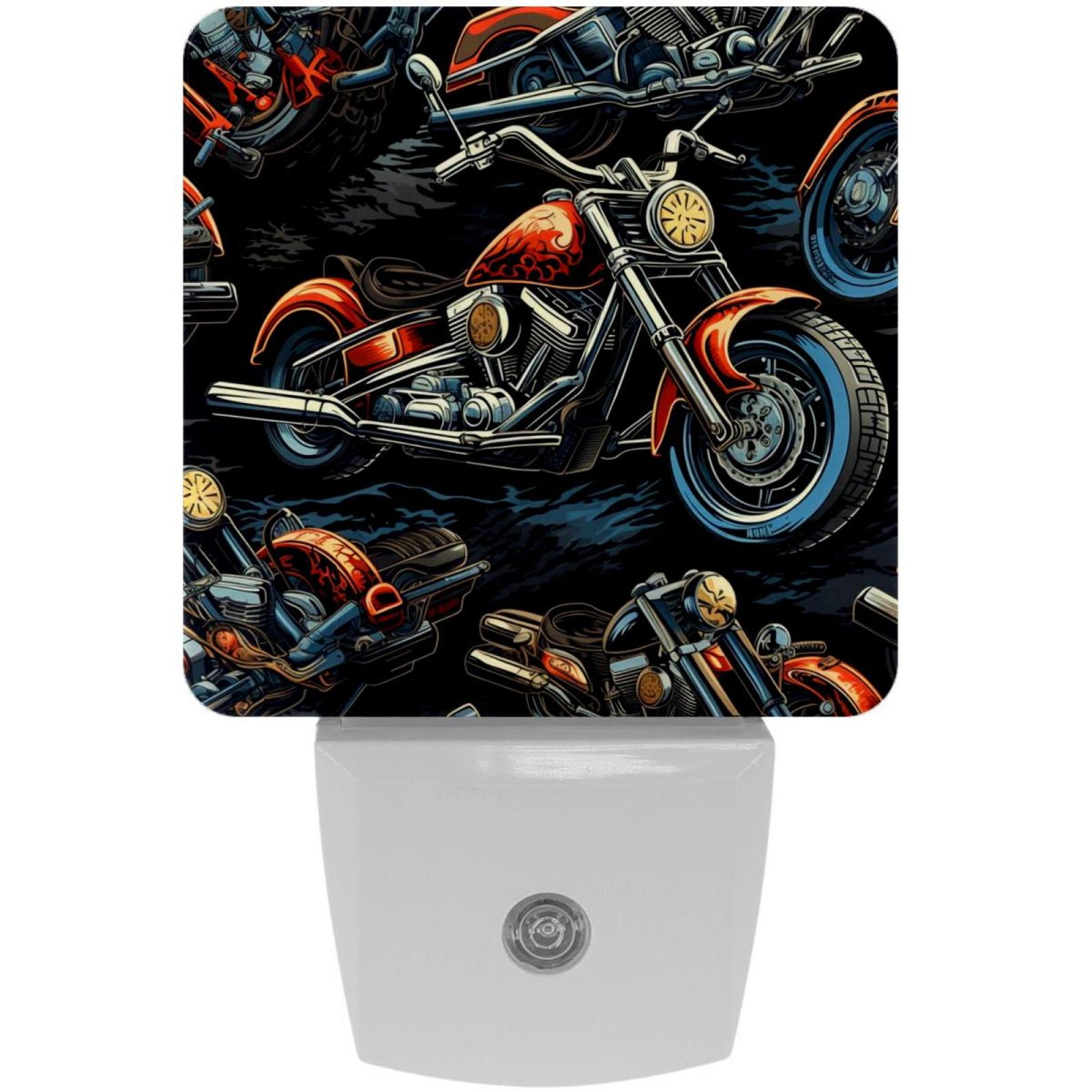 Motorcycle theme LED Square Night Lights - Stylish and Energy-Efficient ...