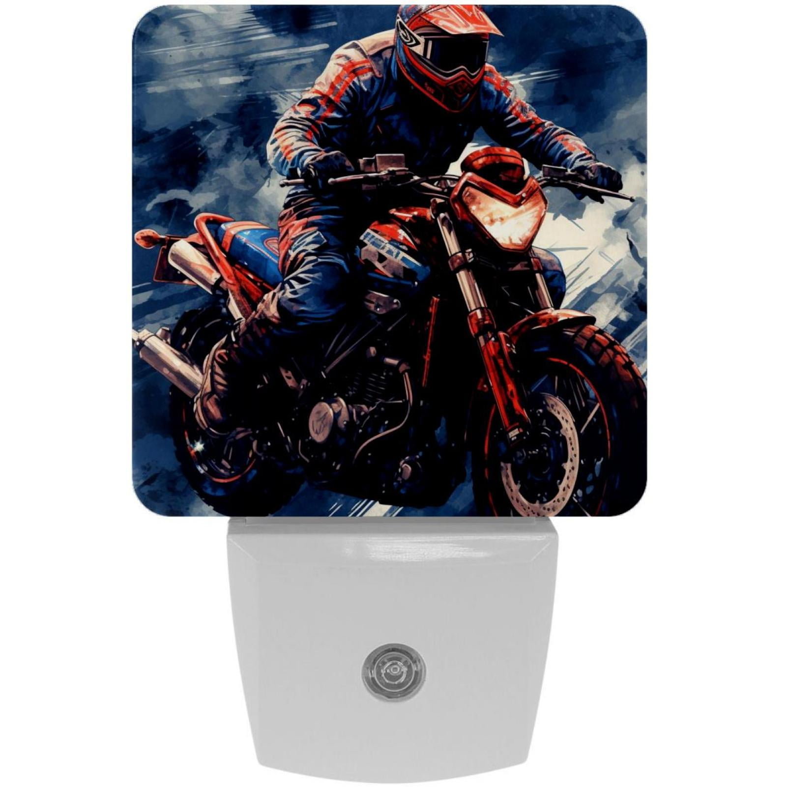 Motorcycle theme LED Square Night Lights - Stylish and Functional ...