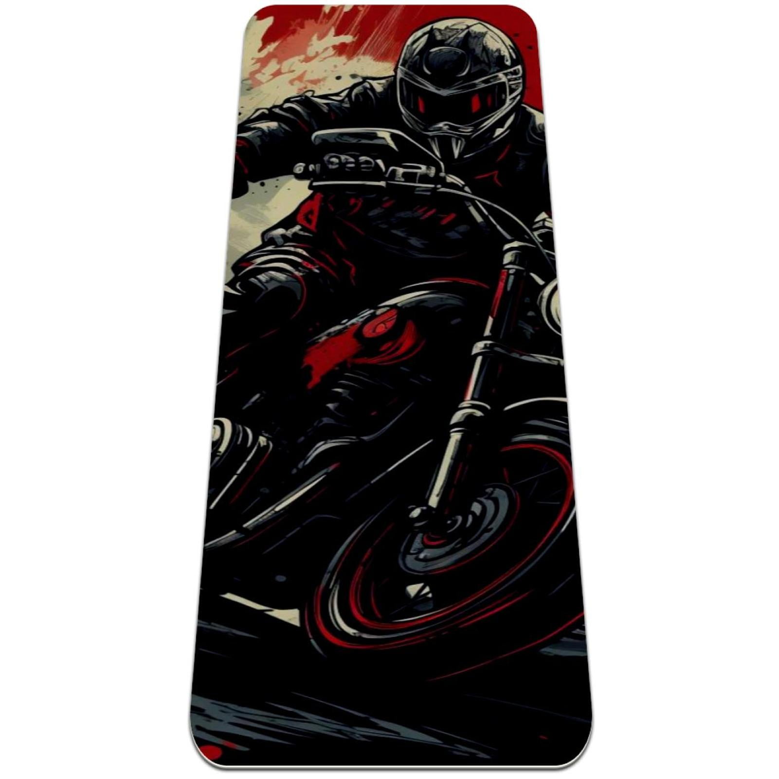 Motorcycle theme TPE Yoga Mat - Exercise Mat for Yoga, Pilates ...