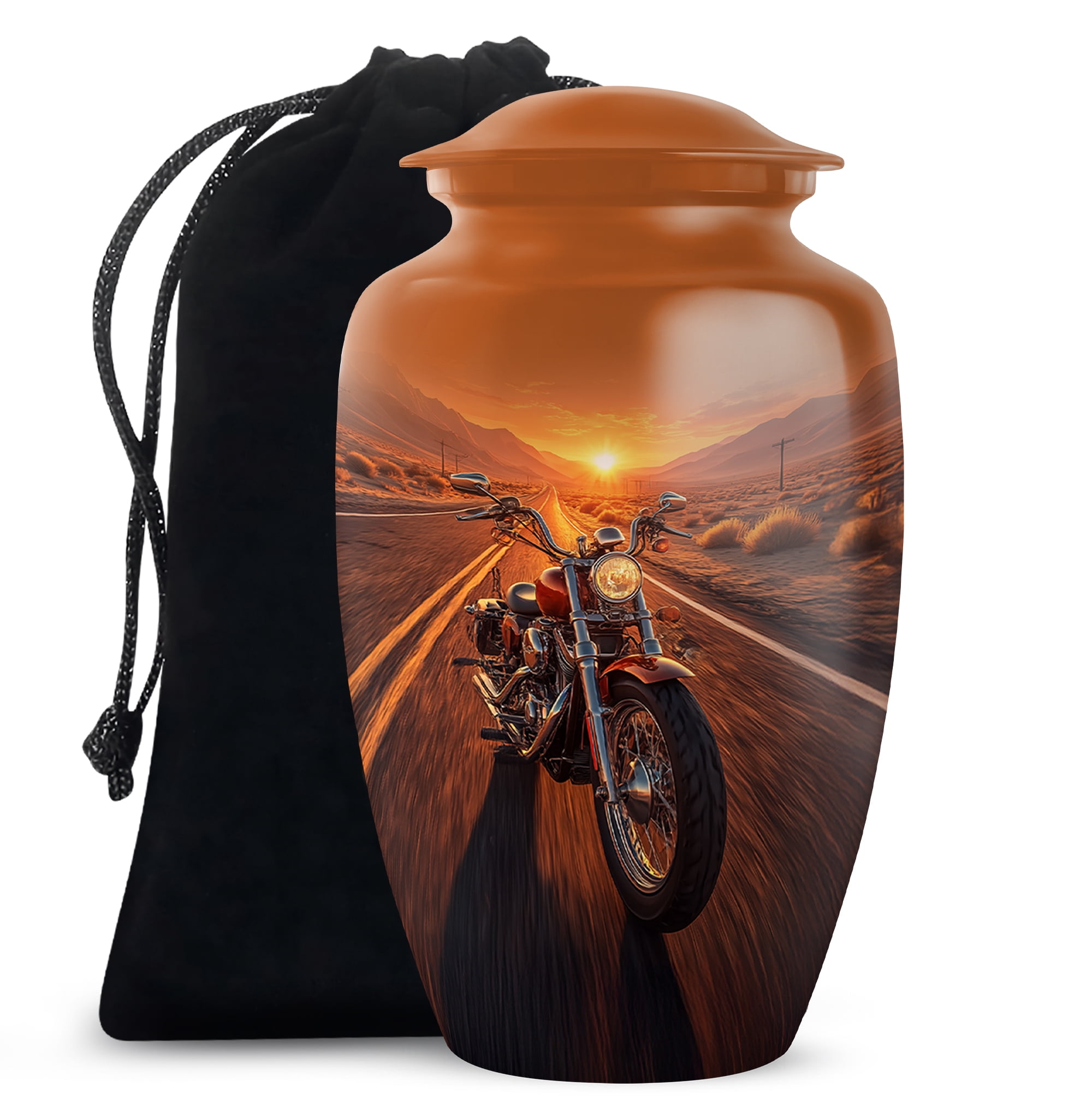 Motorcycle urns for Human Ashes Adult Male, Polished Bike Cremation ...