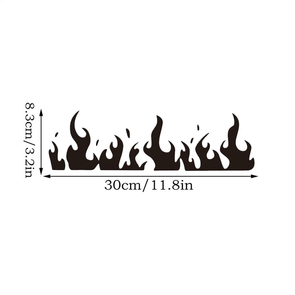 Motorcycles Car Stickers Flames Flaming Auto Body Stickers Helmet Decor ...