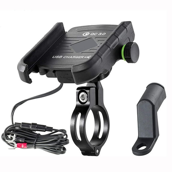 Motorcycle Phone Mount, QC3.0 Quick Charger, Compatible with 4-7 Inch ...