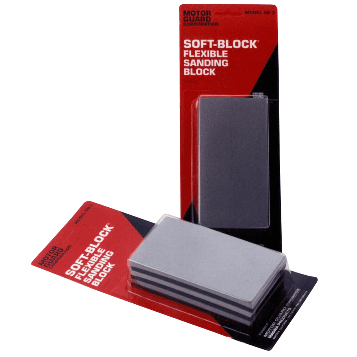 MotorGuard SB3 Soft Block Sanding Blocks, Double Density, Flexible ...