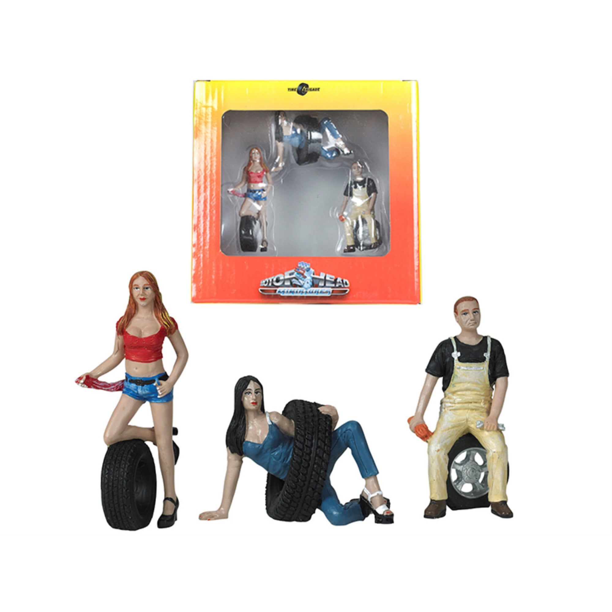 Val, Andie and Derek Tire Brigade 3 piece Figurine Set 1/24 by ...