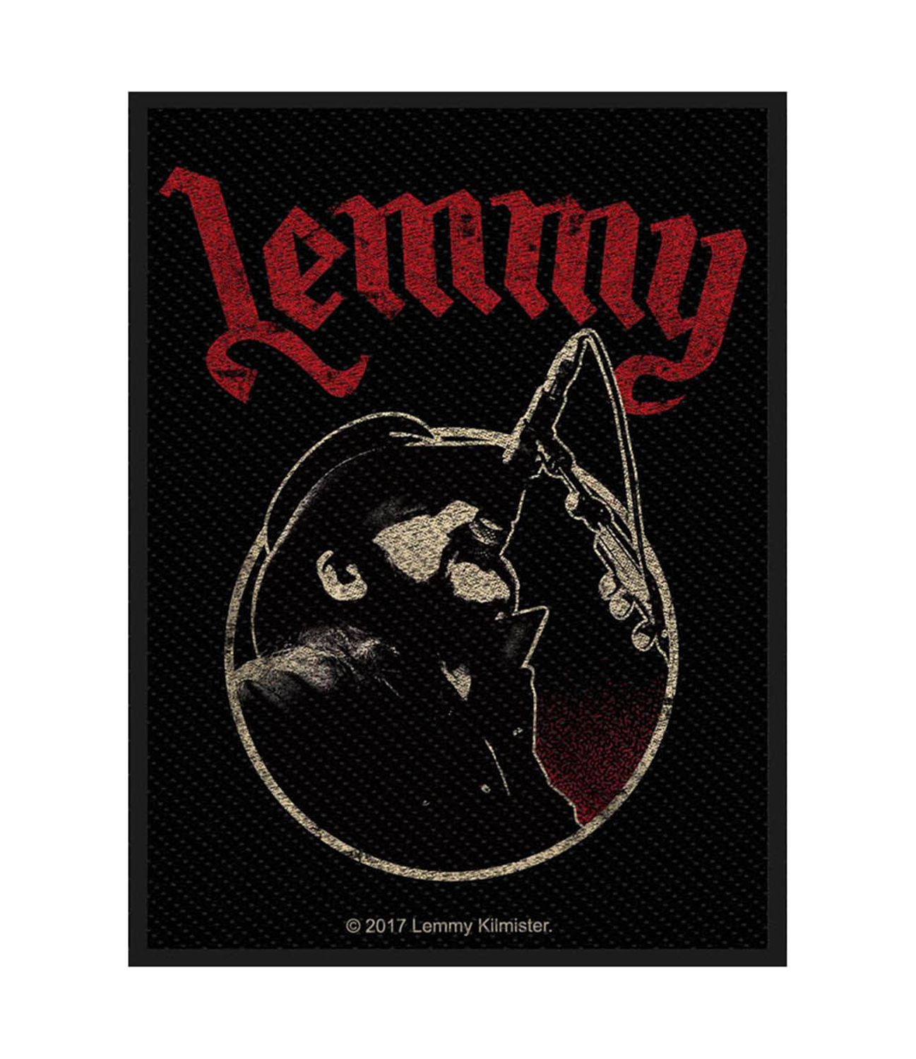 Motorhead Patch Lemmy Microphone Pose Official Black Cotton Sew On 10cm ...