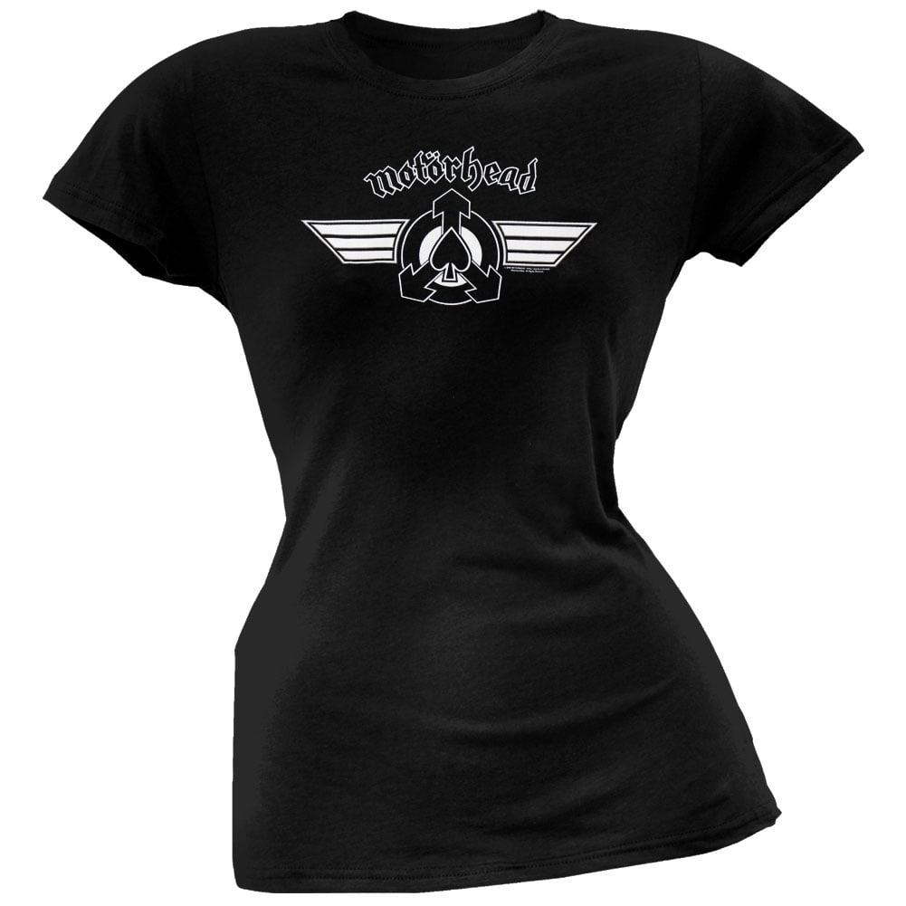 Motorhead Women's Juniors Winged Spade Short Sleeve T Shirt - Walmart.com