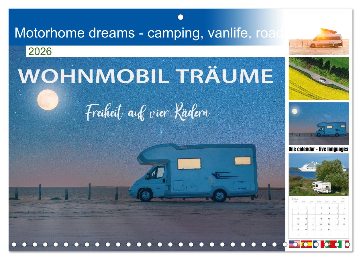 Motorhome dreams - camping, vanlife, road trips (Monthly Wall Calendar ...
