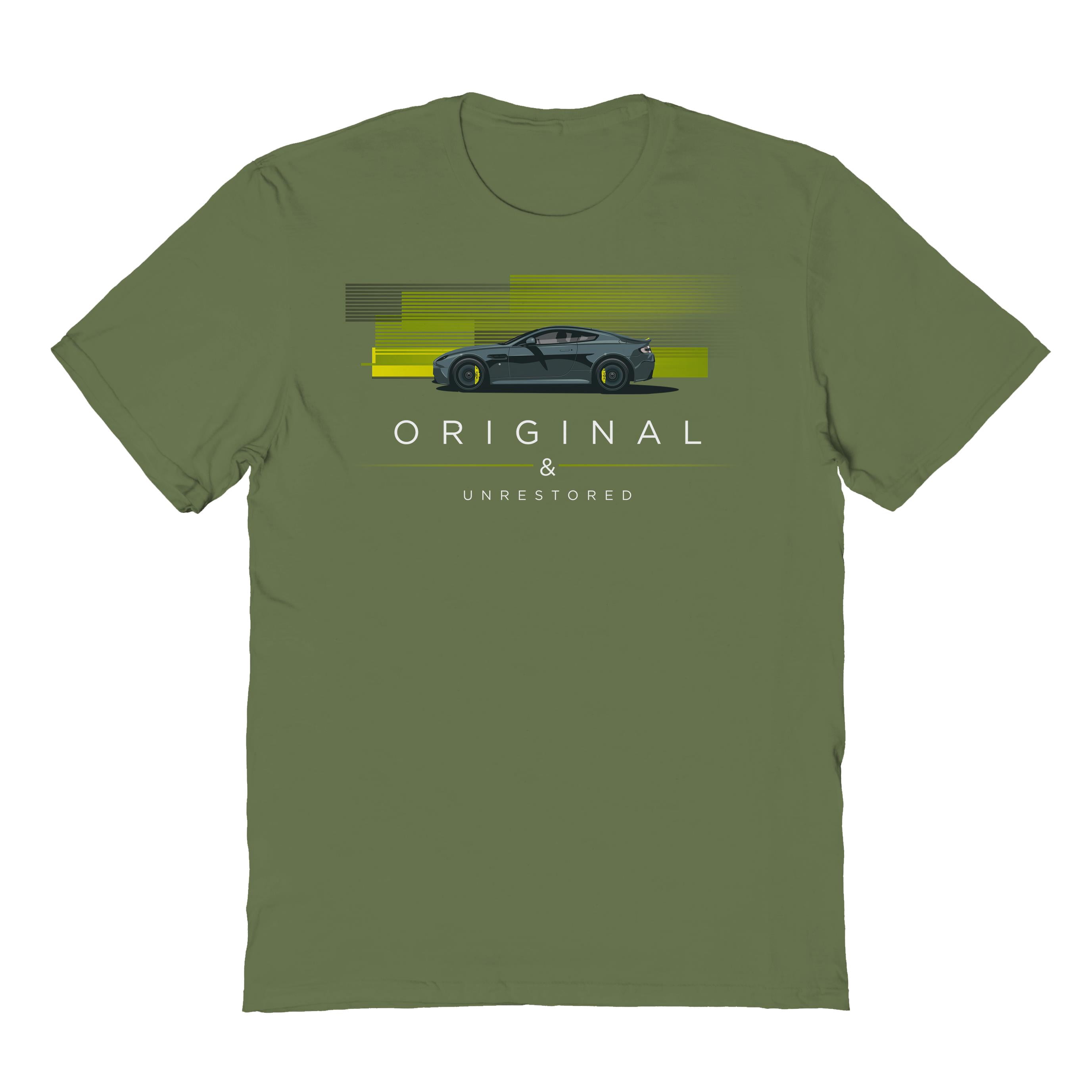 Motoring Original & Unrestored Lines Graphic Military Green Men's ...